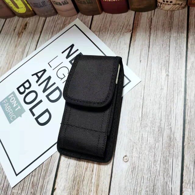 Oxford cloth mobile phone bag men's belt mobile phone bag vertical wear ...