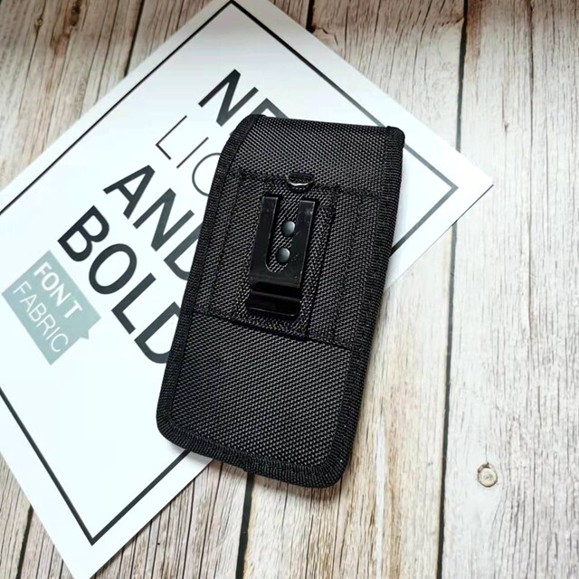 Oxford cloth mobile phone bag men's belt mobile phone bag vertical wear ...