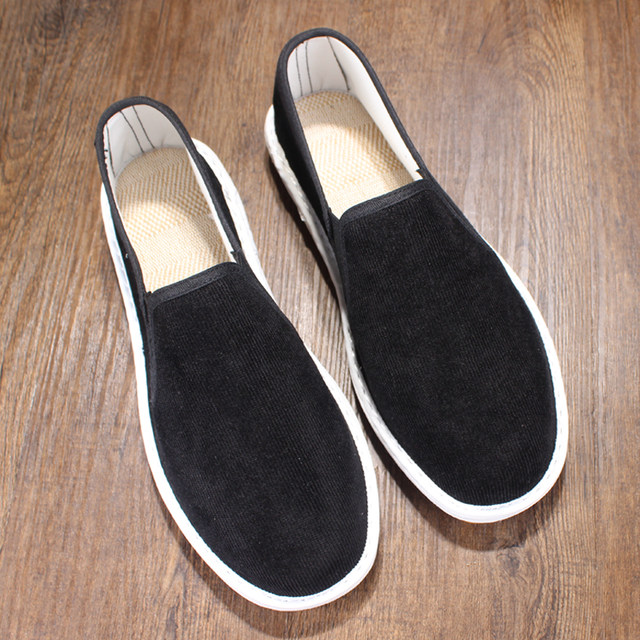 Old Beijing cloth shoes men's light cores in summer breathable flat ...