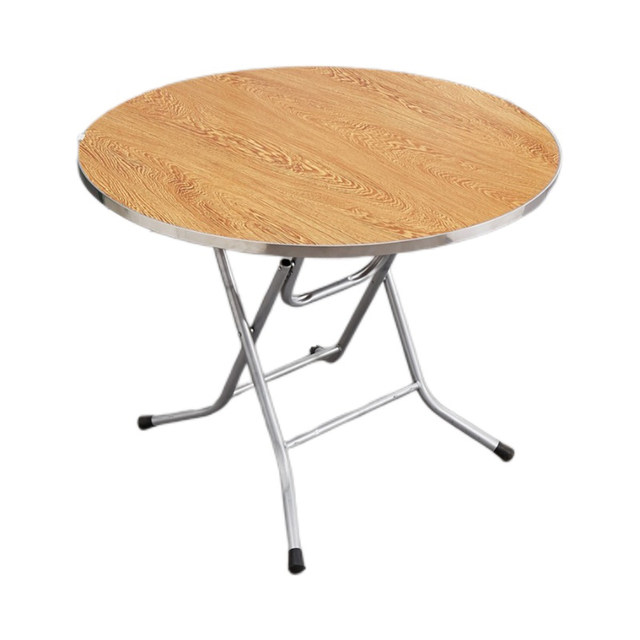 Folding round table small round table panel stainless steel frame large ...