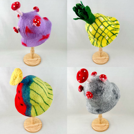 Wool Felt Hat - Cute Cartoon Design - Unisex