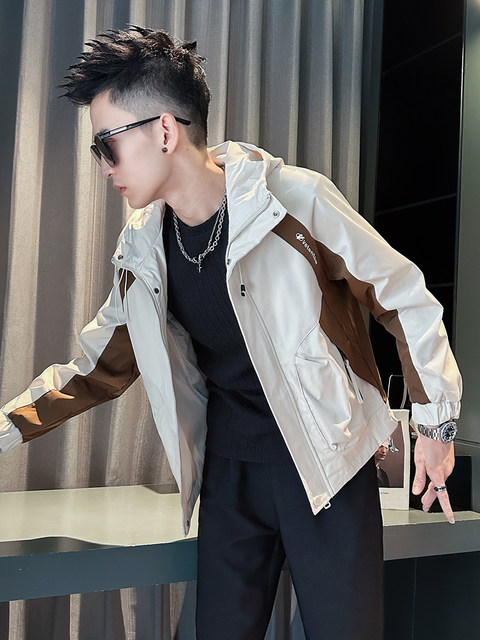 Spring and Autumn Hooding Jacket Men's Advanced Trend Brand Various ...