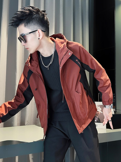 Spring and Autumn Hooding Jacket Men's Advanced Trend Brand Various ...