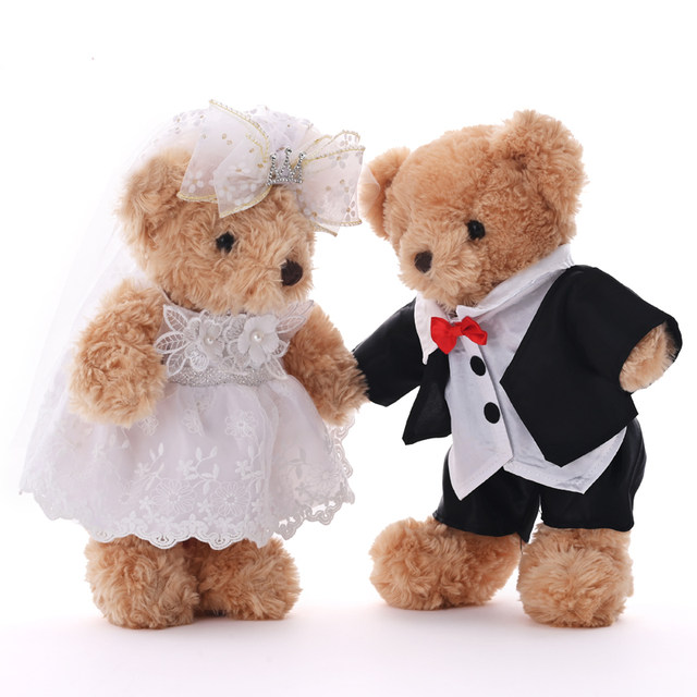 Couple Teddy Bear Doll Plush Teddy Bear Sleeping Pillow Wedding Press ...