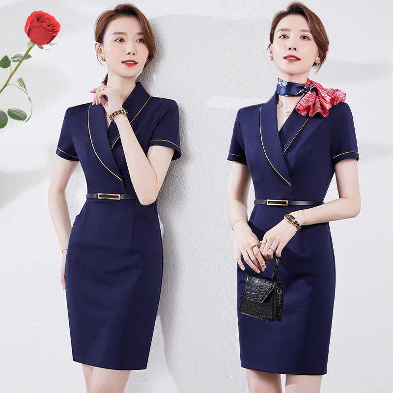 Professional Wear Dress for Stewardess: Hotel Front Desk Uniform