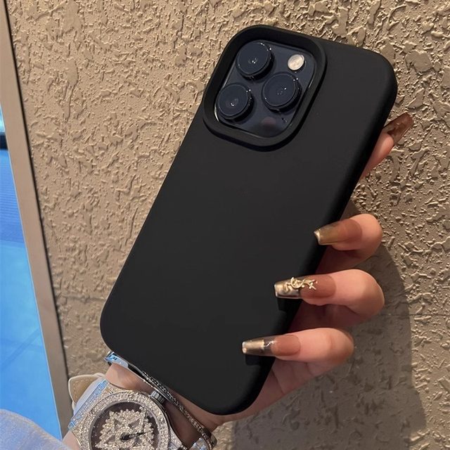 Solid color true liquid silicone suitable for Xiaomi 14 mobile phone case 13pro black 12Sultra ...