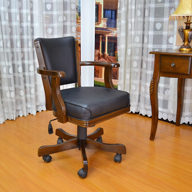 American solid wood computer chair boss chair swivel chair backrest ...