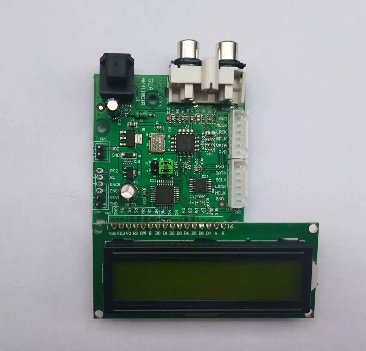 AK4118/光纤/同轴/I2S输入/转I2S输出 数字接收板,软控/采样显示-淘宝网