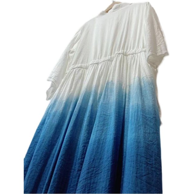 Yiche tie-dye original design handmade plant blue dyeing artistic ...