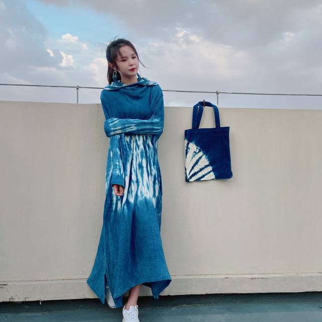 Yiche tie-dye original design autumn handmade plant and wood dye ...