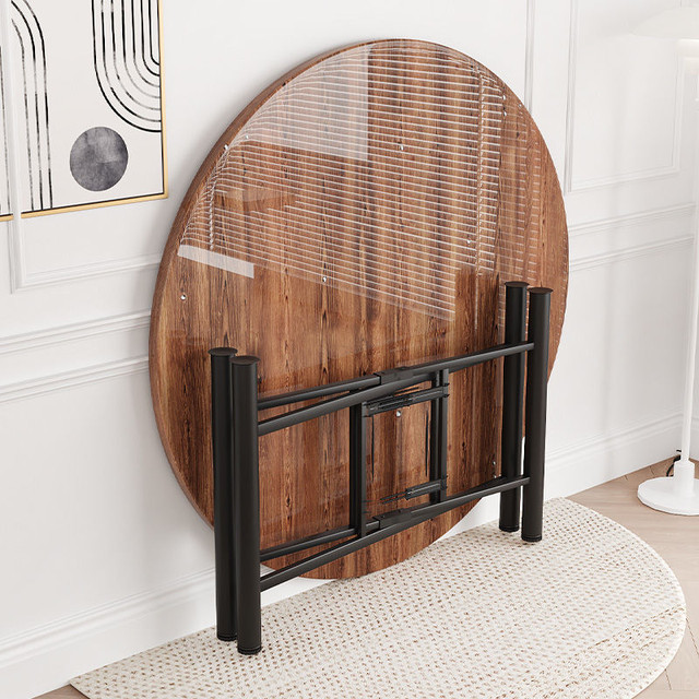 Solid wood folding dining table 10 people 15 people home restaurant big ...