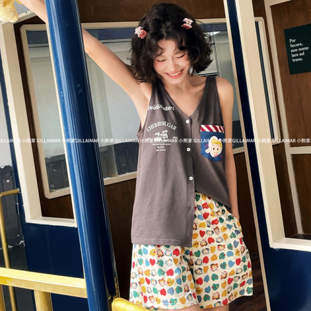 Little Bear Family Paper Girls Summer Thin Cartoon Bodon Temple Girls ...