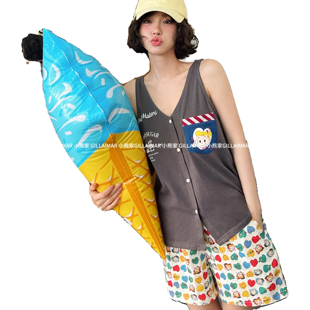 Little Bear Family Paper Girls Summer Thin Cartoon Bodon Temple Girls ...