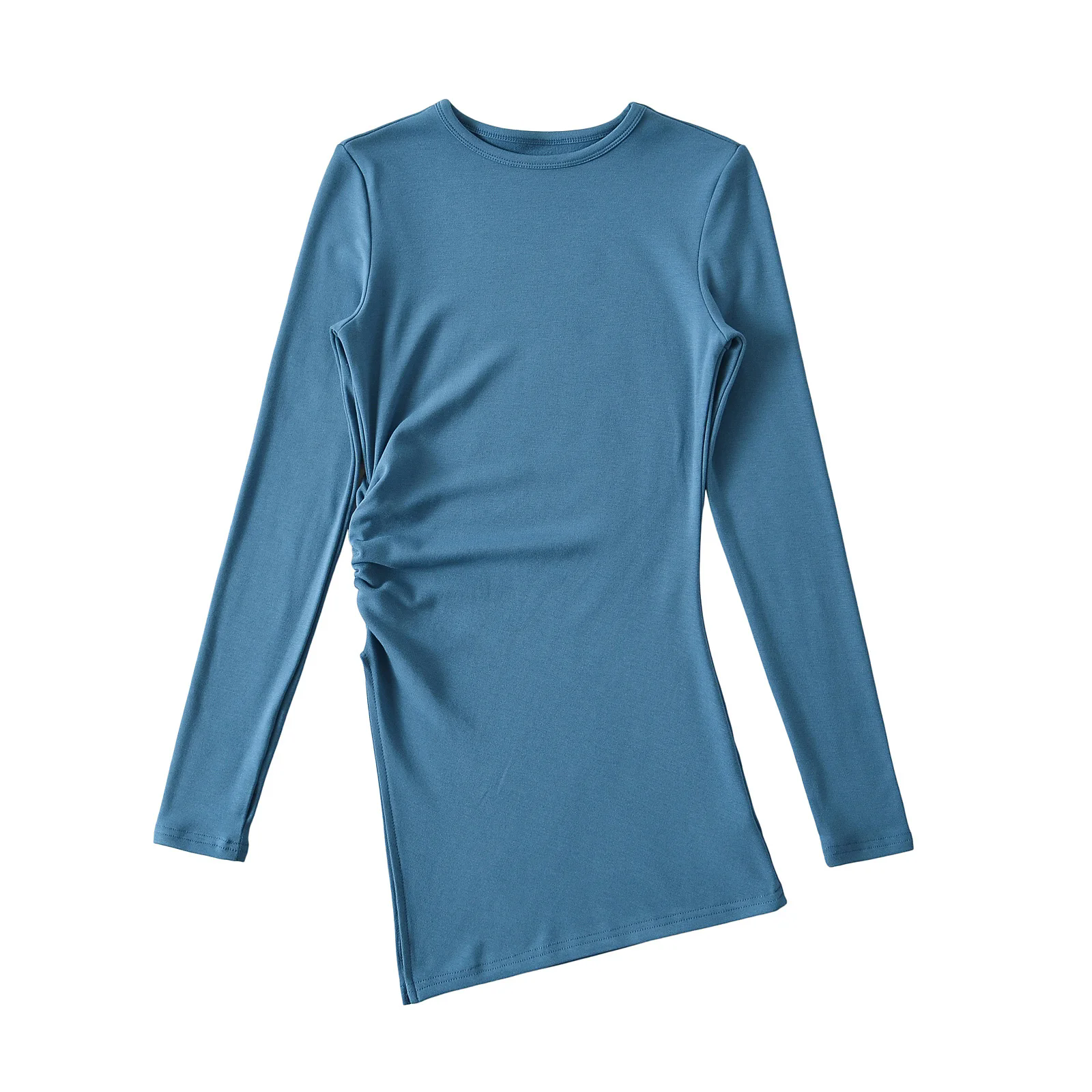 Little Ru European and American hot girl design feel side slit pleated ...