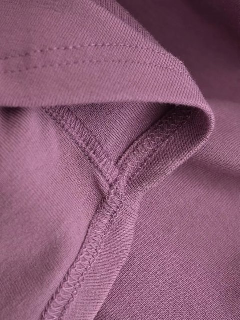 Little Ru French style sexy one-length stripped short-sleeved base ...