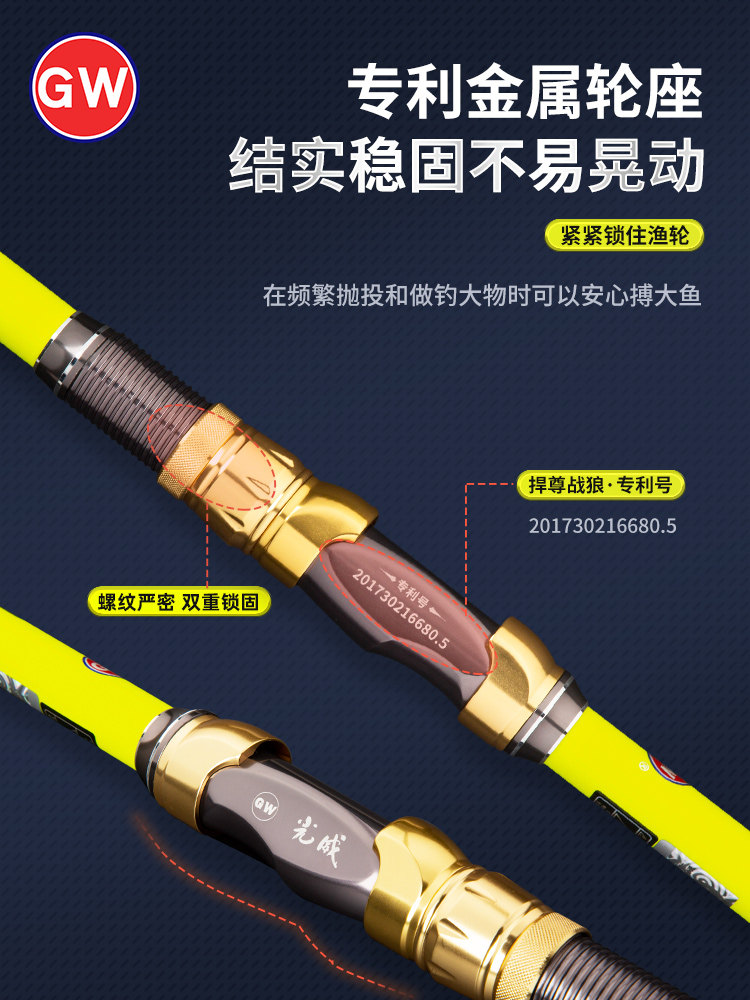 Guangwei carbon sea rod - set perlengkapan pancing lempar jarak jauh ...