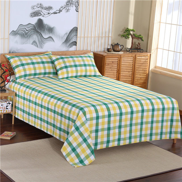 Clearance thickened anti-slip old coarse cloth sheets yarn-dyed ...