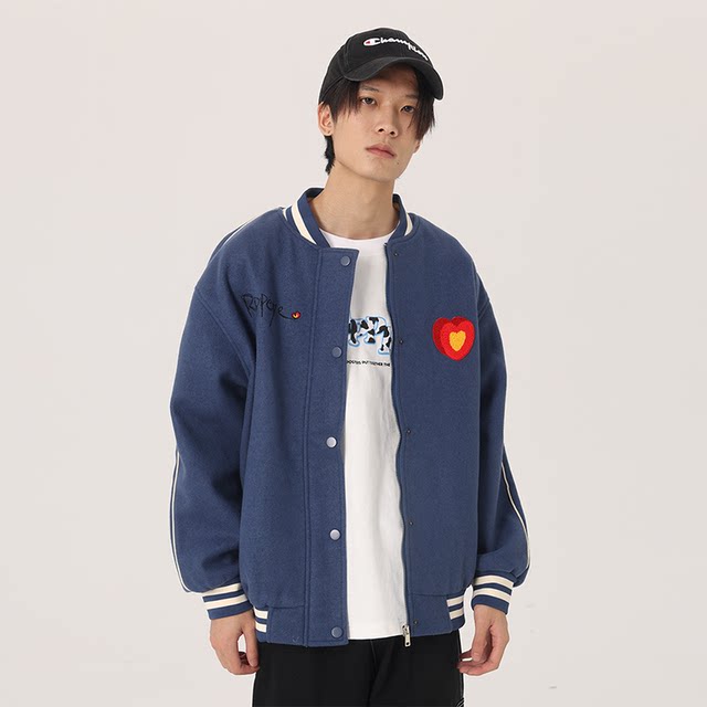 RAPPEYE love American street baseball uniform jacket men's spring and ...