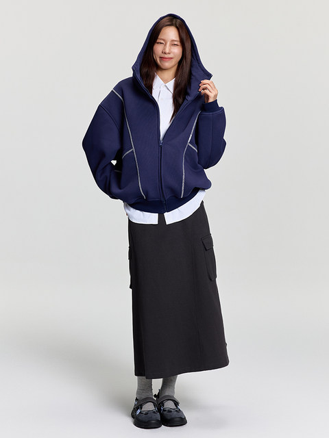 Rappeye tide brand American heavy 500G hooded zipper cardigan jacket ...