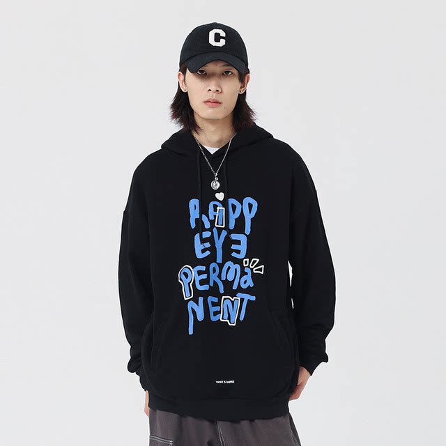 RAPPEYE hooded hooded men's and women's national fashion couple Klein ...