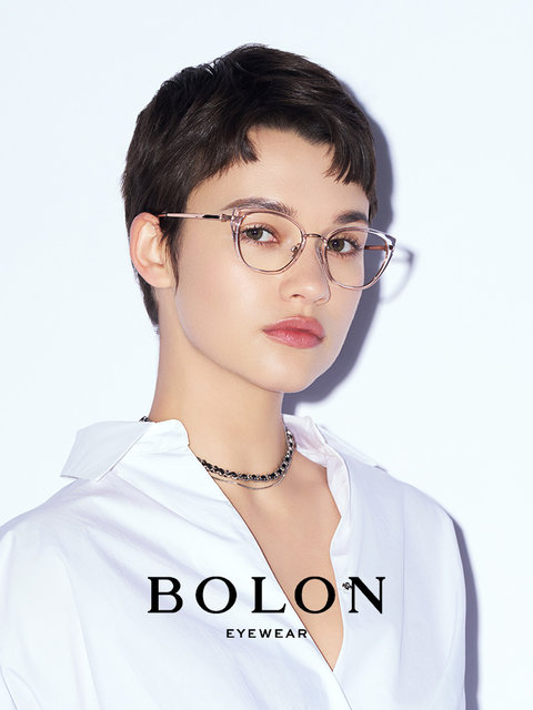 BOLON Tyrannosaurus Rex Glasses New Product Titanium Frame Cat Eye Brown Versatile Small Face ...
