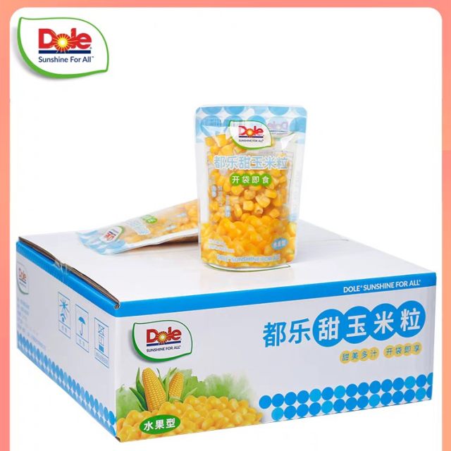 Dole Du Le Fruit Corn Sweet Corn Box 30 bags of non -genetically ...