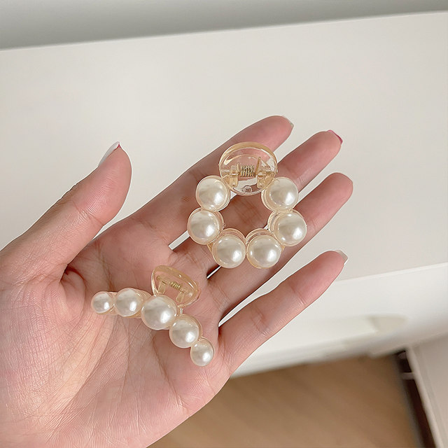 Korean Style Pearl Clip Small Hair Clip Women's Back Hair Clip Small ...