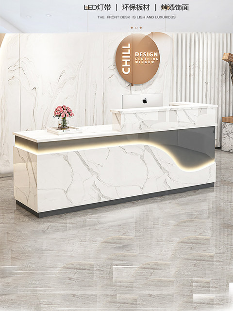 Small collection platform counter company front desk clothing store ...