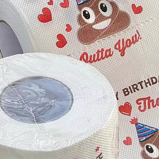 HappyBirthday~Creative and funny poop printed toilet paper rolls as ...