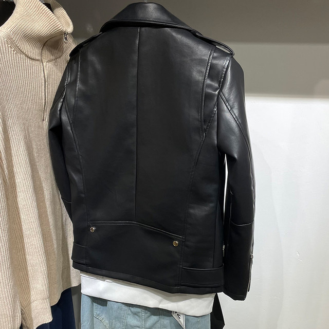 ZA Men's Spring and Autumn Diagonal Zipper Retro Cycling Jacket ...