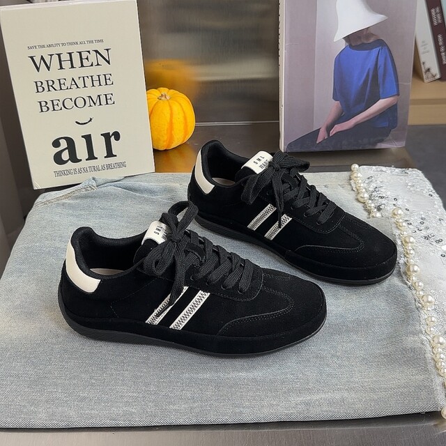 Korean style genuine leather retro moral training shoes for women flat soft sole 2024 autumn and ...