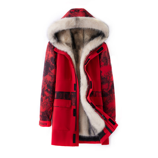 Parker Women's 2024 New Hot Style Mid-Length Mink Lined Fur Jacket ...