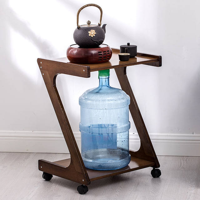 Simple living room mobile corner a few round -floor small tea table ...