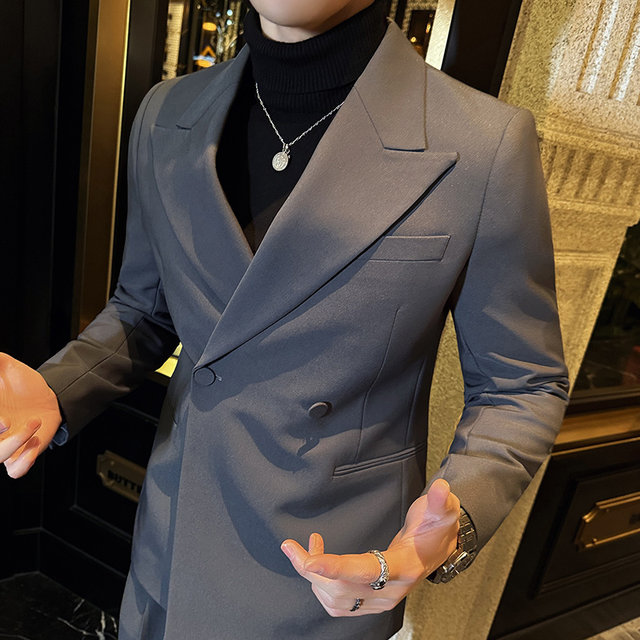 Men's handsome suit suit Testo high -level sense of British Yali men's ...