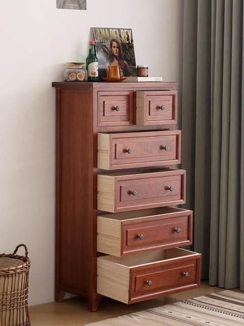 American solid wood bucket cabinet storage cabinet multi -story living ...