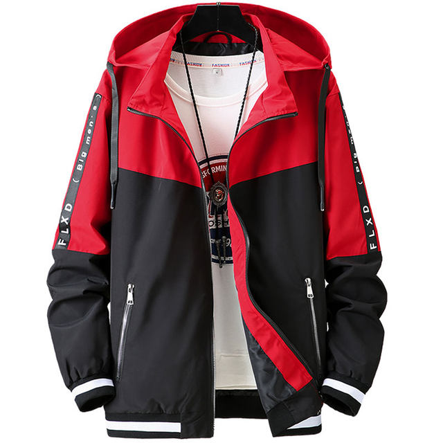 Plus size plus size high school student spring and autumn jacket men's ...