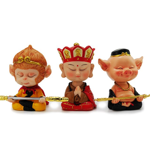 Creative car decoration car shaking head cute Monkey King Monkey King ...