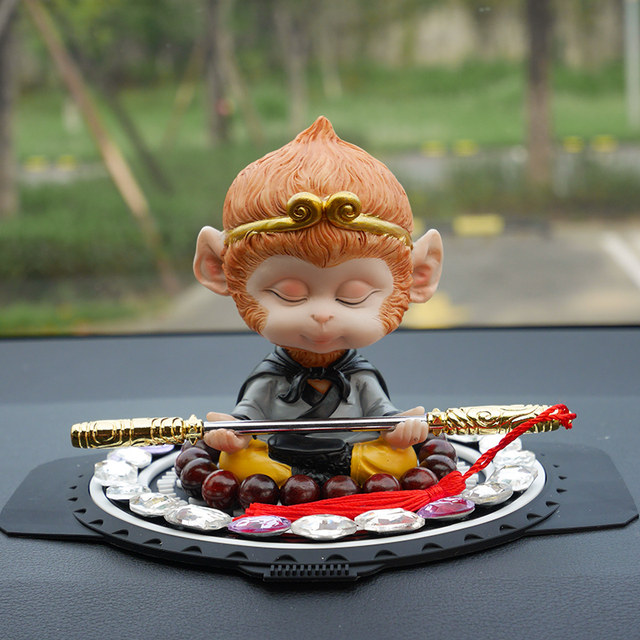 Car ornaments Monkey King car-mounted bobble head doll cute monkey car ornaments Sun Wukong ...