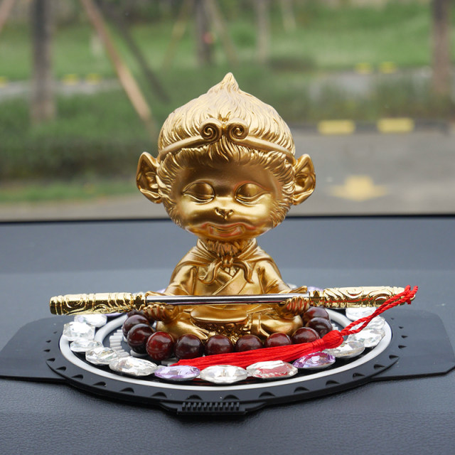 Car ornaments Monkey King car-mounted bobble head doll cute monkey car ornaments Sun Wukong ...