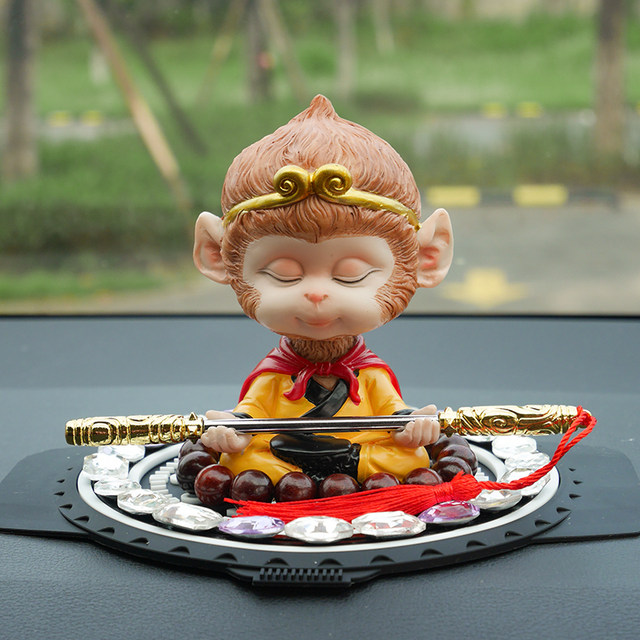 Car ornaments Monkey King car-mounted bobble head doll cute monkey car ornaments Sun Wukong ...