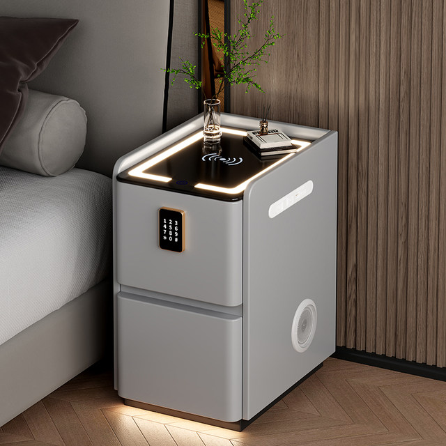Intelligent bedside table modern simple multi -function -free ...