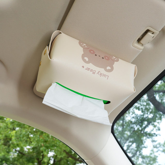 Fat Bear Rabbit Car Tissue Box Car Cartoon Leather Print Car Hang-style ...