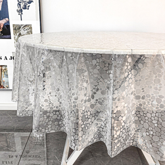 Can be reused to use thickened circular disposable tablecloth 3D three ...