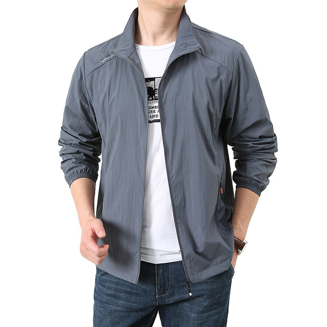 Men's sunscreen clothes summer outdoor loose jacket breathable thin ...