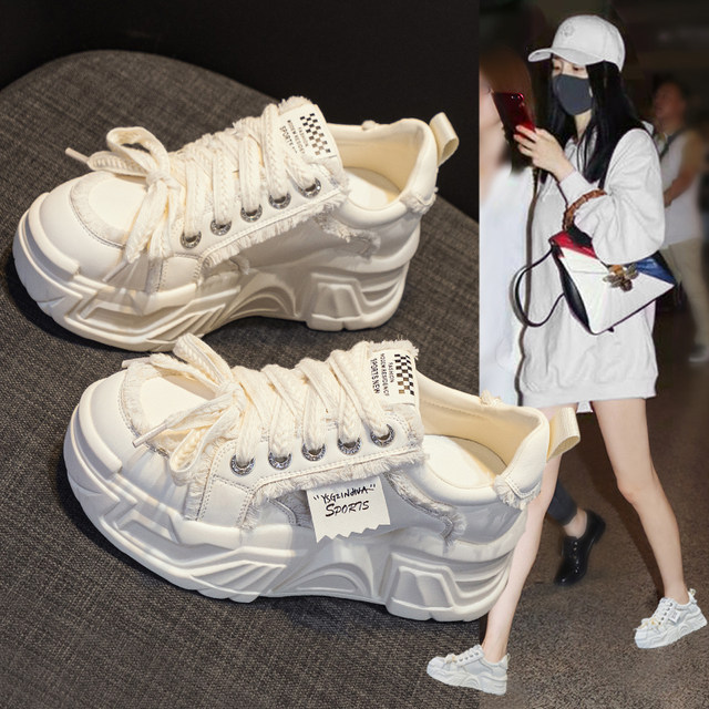 Small size women's shoes 33 leather 34 increase Dad shoes female shoes ...