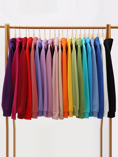 Candy color sisters loose hooded hoodes multiplayer solid color sweater ...