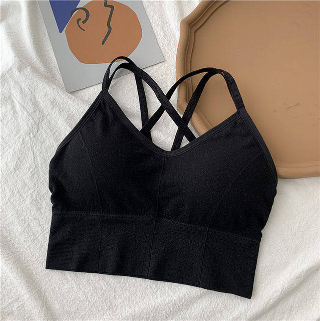Crossed back bra bra underwear suspender vest for women with breast ...