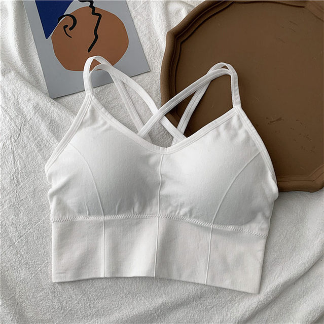 Crossed back bra bra underwear suspender vest for women with breast ...