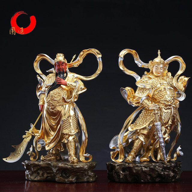 Taiwan's all-copper gilded Wei Tuo Bodhisattva Buddha statue, Wei Tuo ...