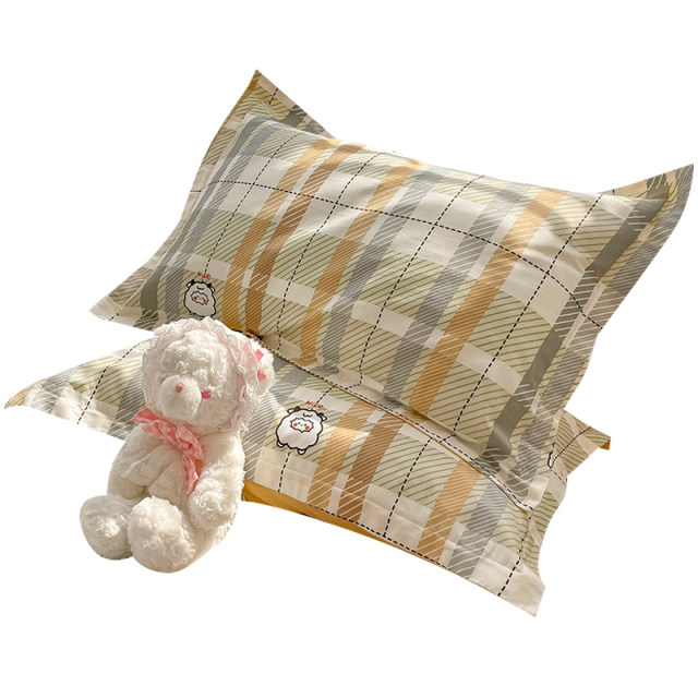 A pair of pure cotton pillowcases, children's household single ...